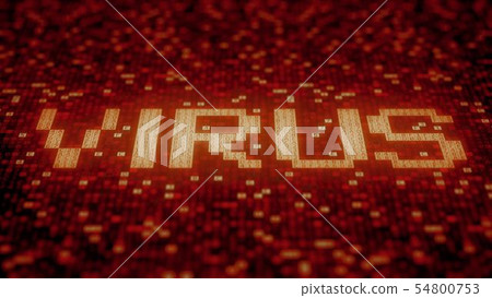 Flashing hexadecimal symbols on a red computer... - Stock Illustration [54800753] - PIXTA
