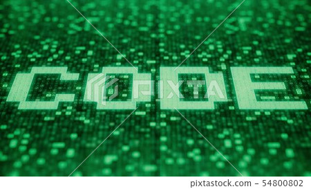 CODE word being made with flashing hexadecimal... - Stock Illustration ...