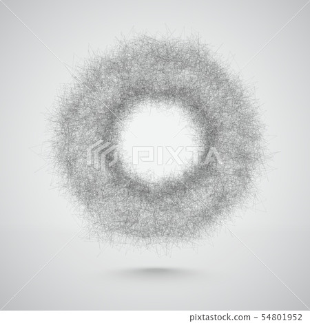 Abstract mesh body explosion. Vector... - Stock Illustration [54801952 ...