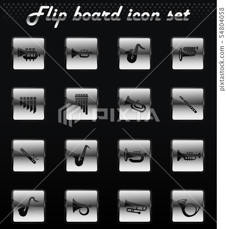wind instruments icon set - Stock Illustration [54804058] - PIXTA