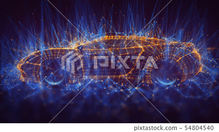 Aerodynamic Prototype Sports Car Concept - Stock Illustration [54804540 ...