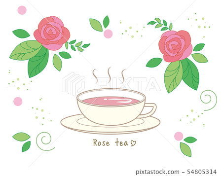 Rose tea and herbal tea - Stock Illustration [54805314] - PIXTA
