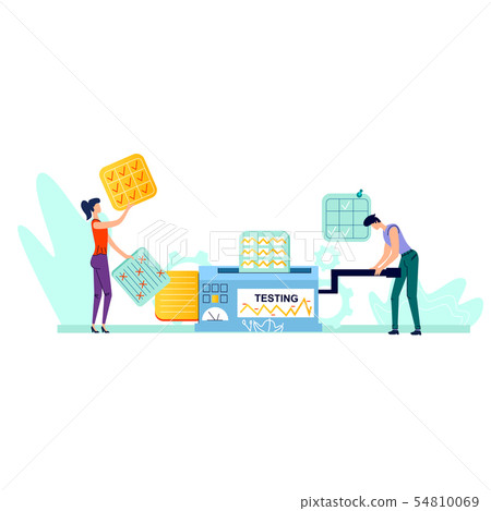 Testing process business concept vector - Stock Illustration [54810069 ...