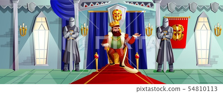 Castle room vector cartoon illustration - Stock Illustration [54810113 ...