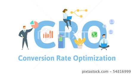 CRO, Conversion Rate Optimization. Concept with... - Stock Illustration ...
