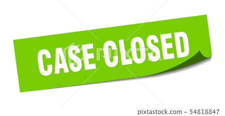case closed sticker. case closed square isolated - Stock Illustration ...