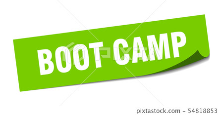 boot camp sticker. boot camp square isolated sign. - Stock Illustration ...