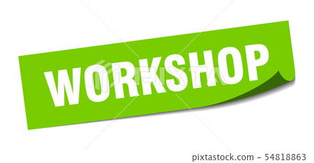 workshop sticker. workshop square isolated sign. - Stock Illustration ...