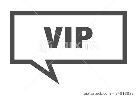 vip sign. vip square speech bubble. vip - Stock Illustration [54818882 ...