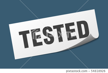 tested sticker. tested square isolated sign. - Stock Illustration ...