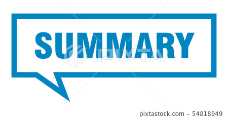 summary sign. summary square speech bubble. - Stock Illustration ...
