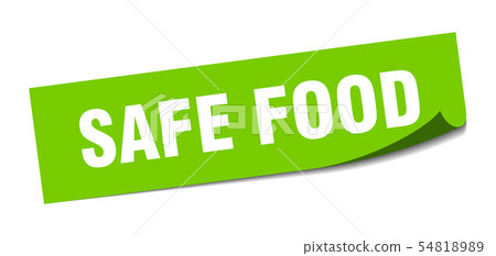 safe food sticker. safe food square isolated sign. - Stock Illustration ...