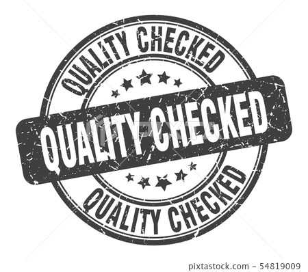 quality checked stamp. quality checked round - Stock Illustration ...