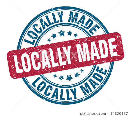 locally made stamp. locally made round grunge - Stock Illustration ...
