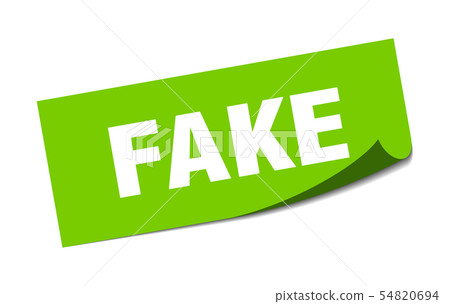 fake sticker. fake square isolated sign. fake - Stock Illustration ...