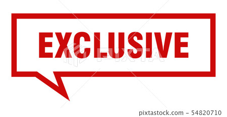 exclusive sign. exclusive square speech bubble. - Stock Illustration ...