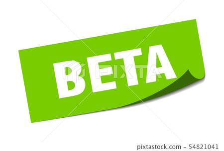 beta sticker. beta square isolated sign. beta - Stock Illustration ...