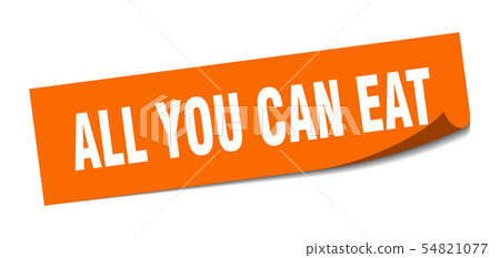 all you can eat sticker. all you can eat square - Stock Illustration ...