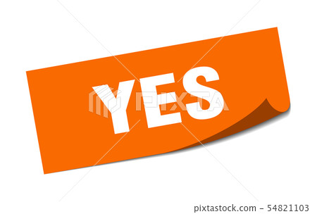 yes sticker. yes square isolated sign. yes-插圖素材 [54821103] - PIXTA圖庫