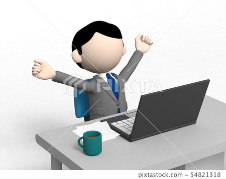 Businessman finished work - Stock Illustration [54821318] - PIXTA
