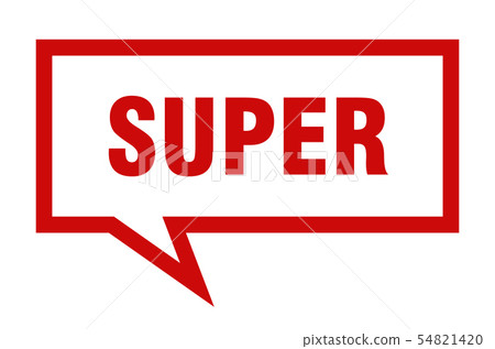 super sign. super square speech bubble. super - Stock Illustration ...