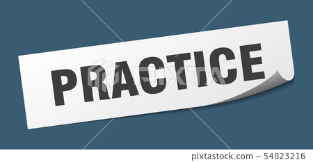practice sticker. practice square isolated sign. - Stock Illustration ...