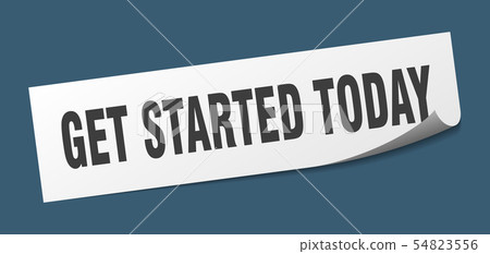 get started today sticker. get started today - Stock Illustration ...
