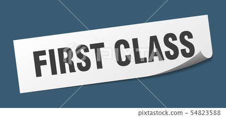 first class sticker. first class square isolated - Stock Illustration ...