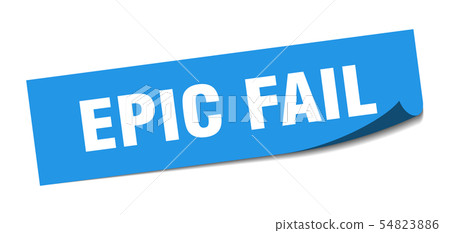 epic fail sticker. epic fail square isolated sign. - Stock Illustration ...