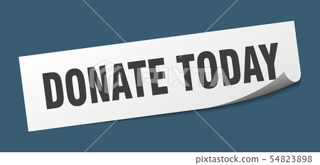 donate today sticker. donate today square isolated - Stock Illustration ...