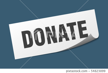 donate sticker. donate square isolated sign. - Stock Illustration ...