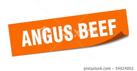 angus beef sticker. angus beef square isolated - Stock Illustration ...