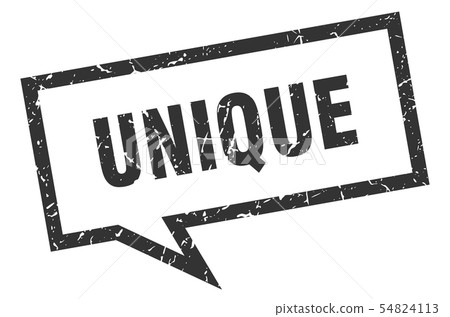 unique sign. unique square speech bubble. unique - Stock Illustration ...