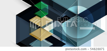 Geometric triangle and hexagon abstract... - Stock Illustration ...