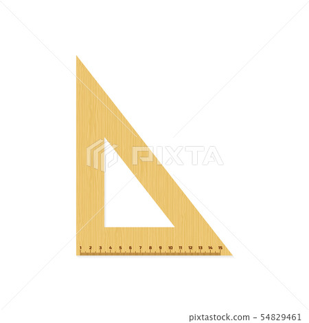 Triangular ruler vector flat material design - Stock Illustration ...