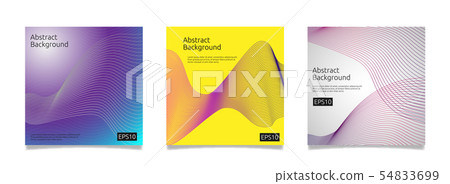 abstract cover template with line art design - Stock Illustration ...