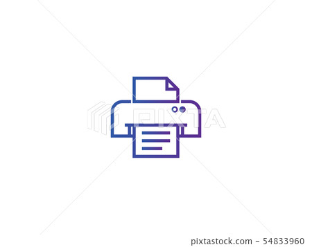 printer symbol icon. pixel perfect electric print - Stock Illustration ...