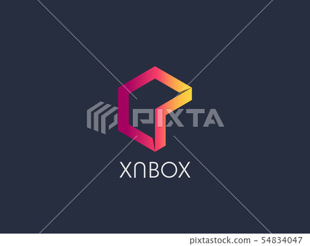Abstract up element. geometric hexagonal object - Stock Illustration ...