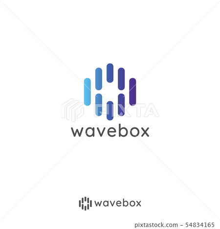 abstract audio signal wave pulse logo for - Stock Illustration ...