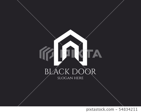 door logo for home or real estate. letter A or D. - Stock Illustration ...