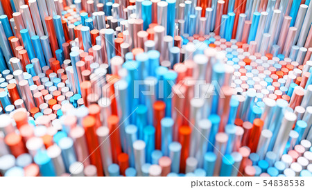The background of the multi-colored cylinders... - Stock Illustration ...
