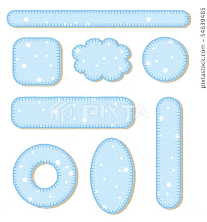 Applique style frame set polka dots light blue - Stock Illustration ...
