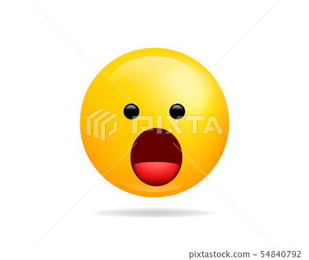 Emoji smile icon vector symbol. Speechless face-插圖素材 [54840792] - PIXTA圖庫