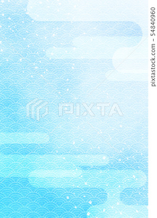 Japanese pattern background blue - Stock Illustration [54840960] - PIXTA