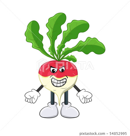 turnip angry, mad cartoon character illustration - Stock Illustration ...