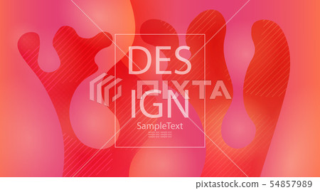 Orange background with a set of abstract oval... - Stock Illustration ...