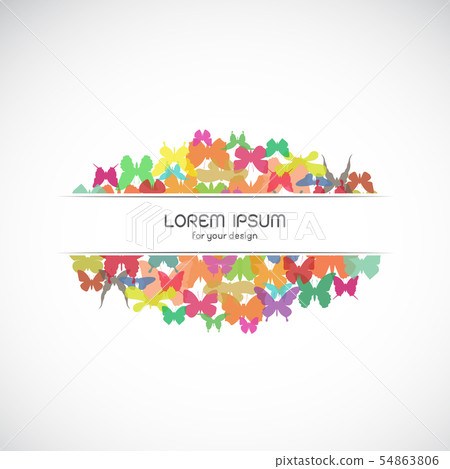 Vector of colorful butterflies banners design. - Stock Illustration ...