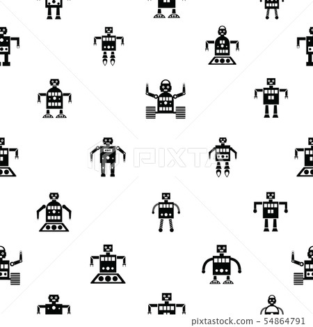 robot seamless pattern background icon. - Stock Illustration [54864791 ...