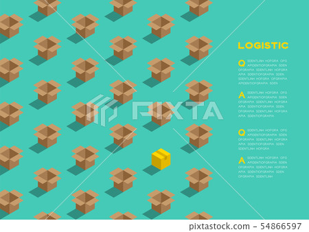 Box 3D isometric pattern, Logistic delivery - Stock Illustration ...