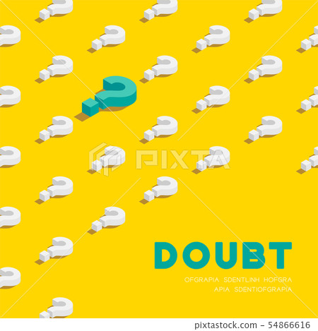 Question mark symbol 3D isometric pattern, Doubt - Stock Illustration ...